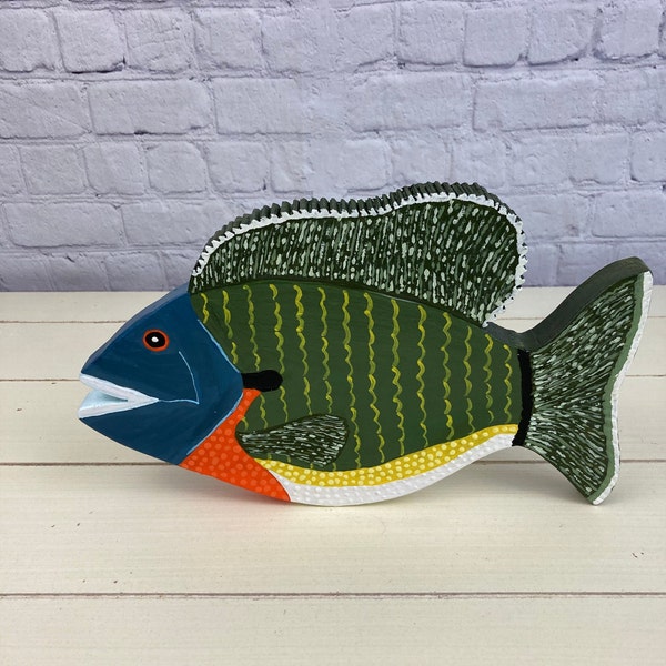 Painted Wood Fish - Etsy