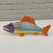 Whimsical Wooden Fish Hand Painted Brightly Colored Fish, Patio or Pool ...