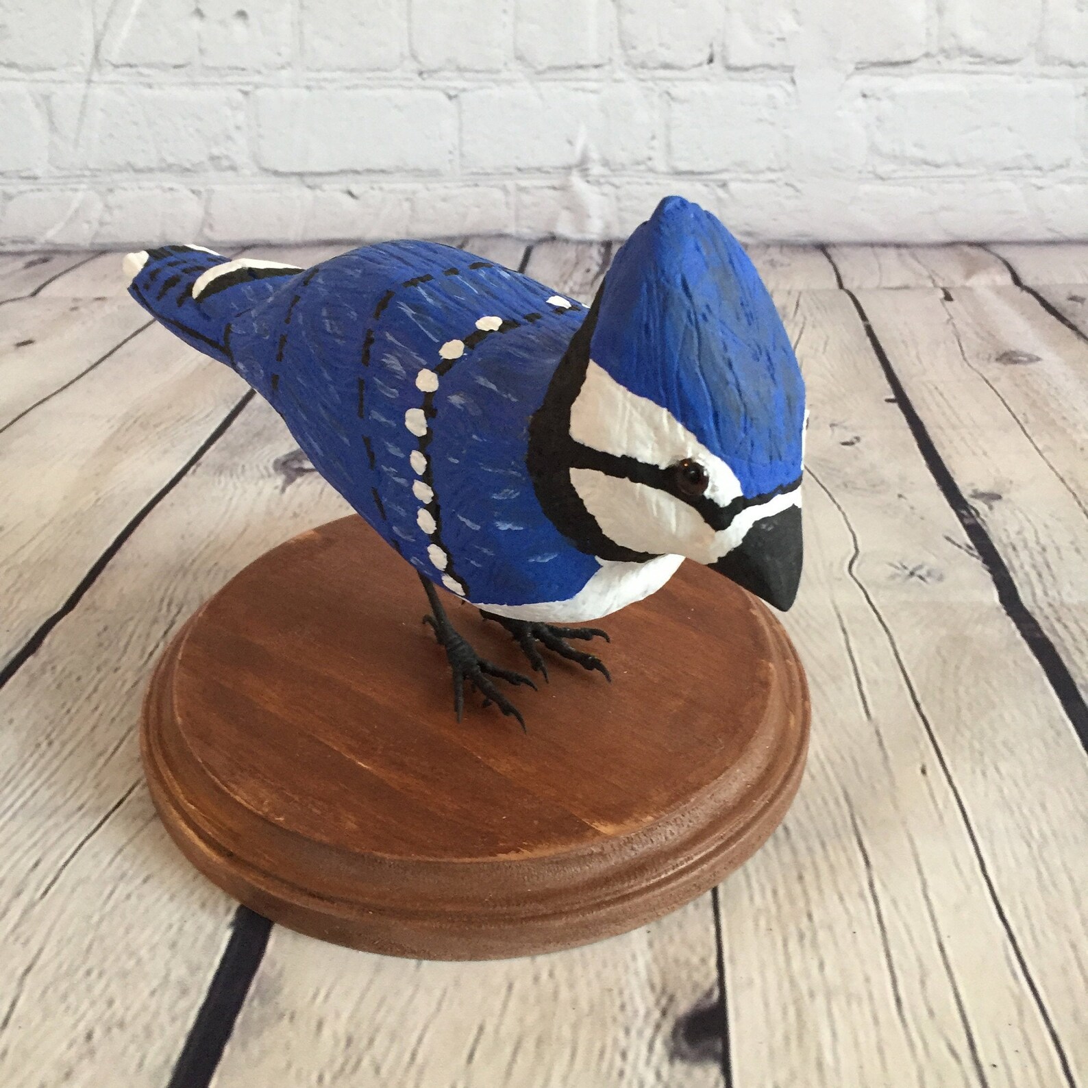Rustic Blue Jay Wood Carving Bird Art Wooden Figurines and - Etsy.de