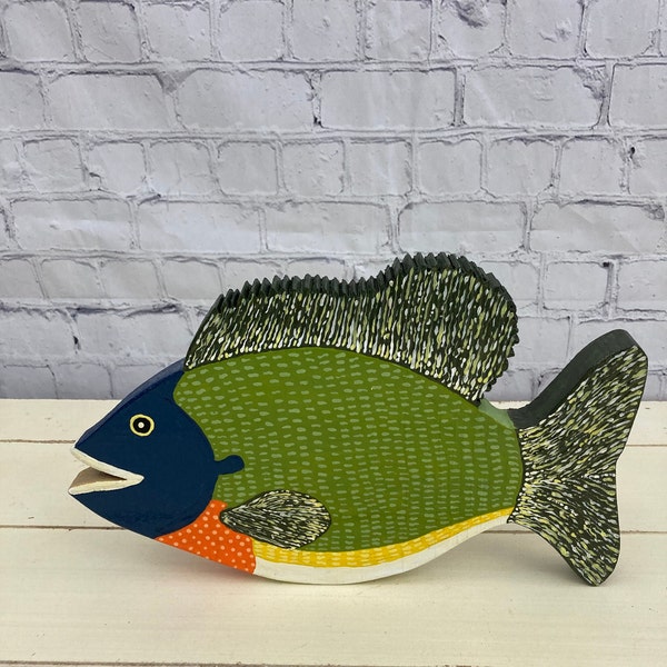 Painted Wood Fish - Etsy