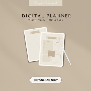 Digital Daily Planner Printable Template Daily Schedul Vintage Style ...