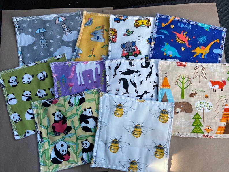 10 Random Mix Set of Reusable Washable Baby Face Nappy - Etsy
