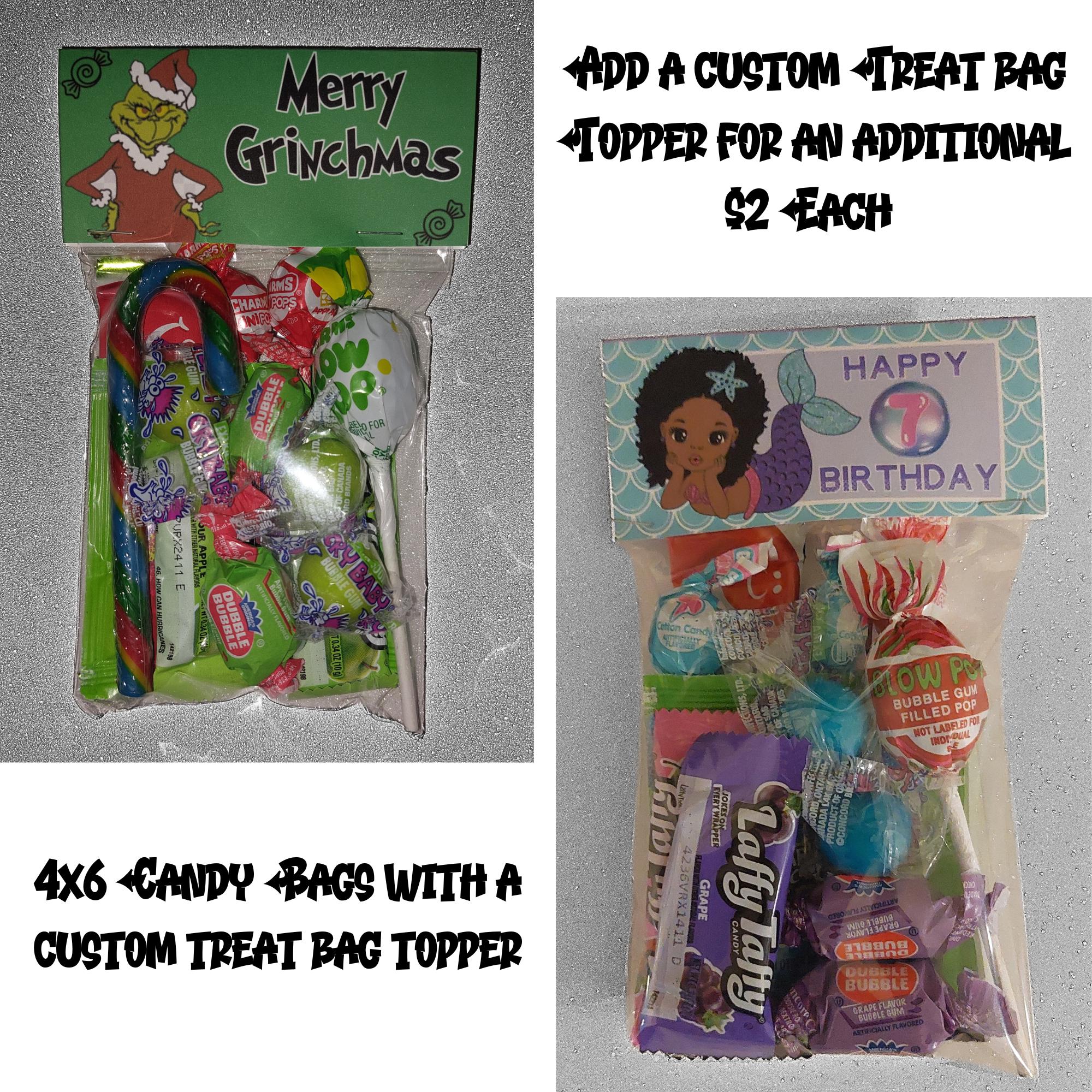 Candy Bag Treat Toppers, Birthday Party Candy Bags, Candy Packs, Party ...