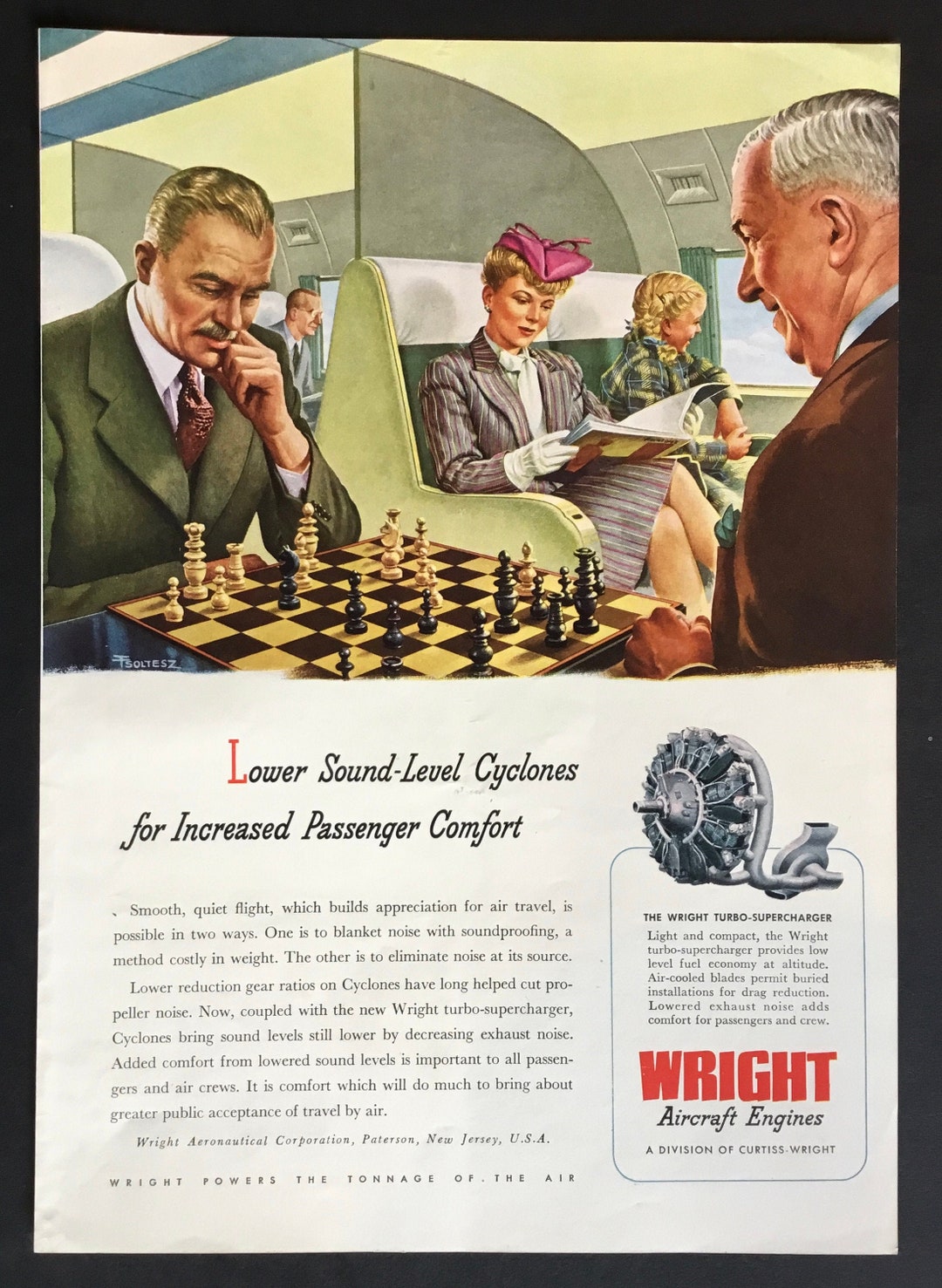 Wright Engines Cyclone Advertisement (1945) - Etsy UK
