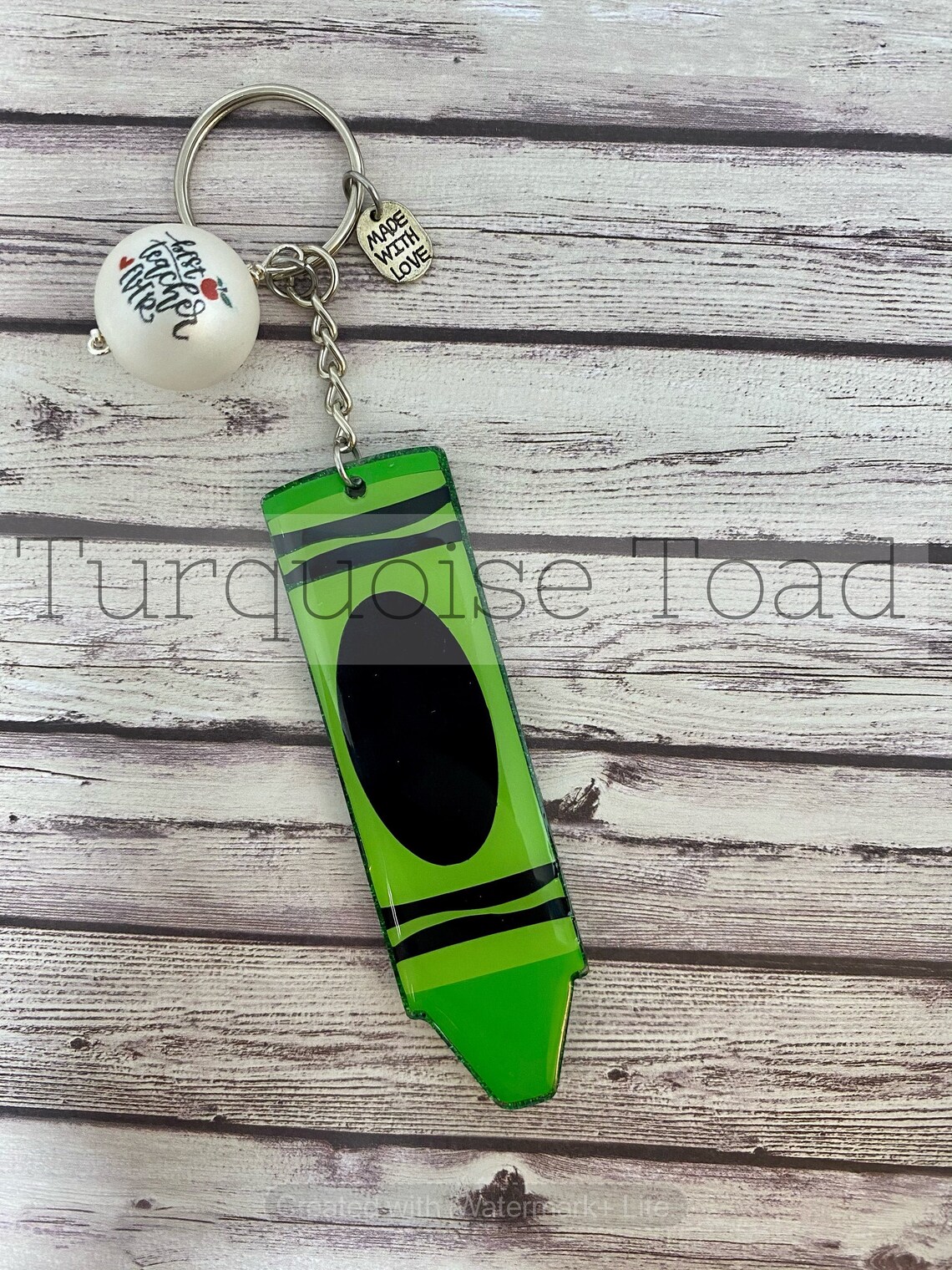 Teacher Keychain, Beaded Keychain, Bubblegum Bead Keychain, Zipper Pull ...