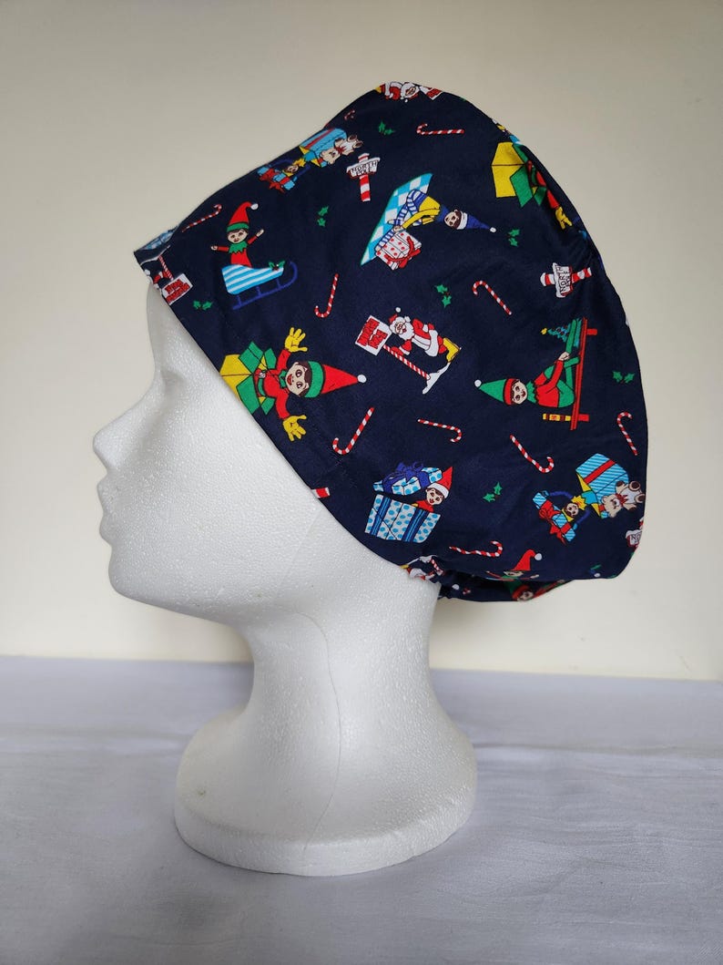 Blue Christmas Scrub Hat - Etsy