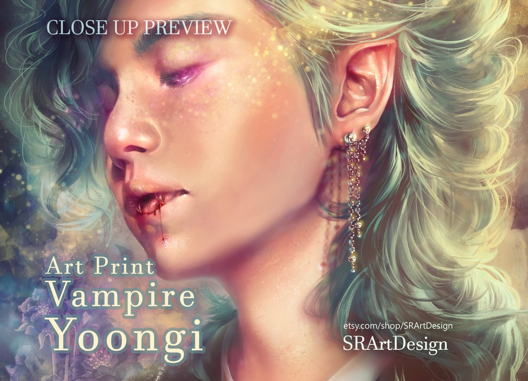 Art Print Vampire Yoongi Detailed Art - Etsy