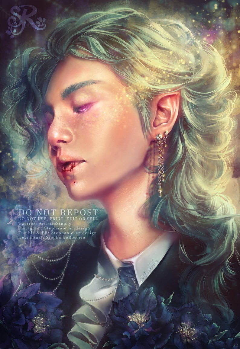 Art Print- Vampire Yoongi Detailed Art - Etsy