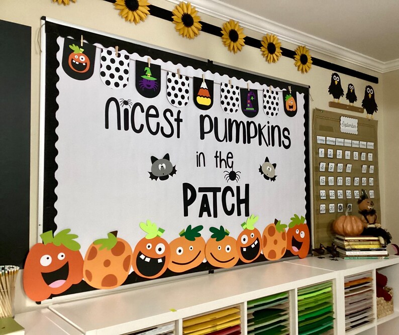 Nicest Pumpkins in the Patch October Bulletin Board Kit Halloween ...