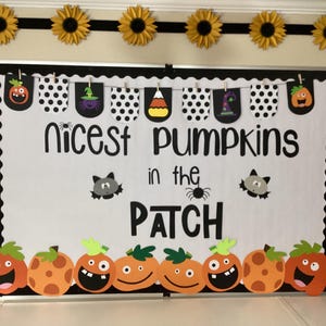 Nicest Pumpkins in the Patch October Bulletin Board Kit; Halloween ...