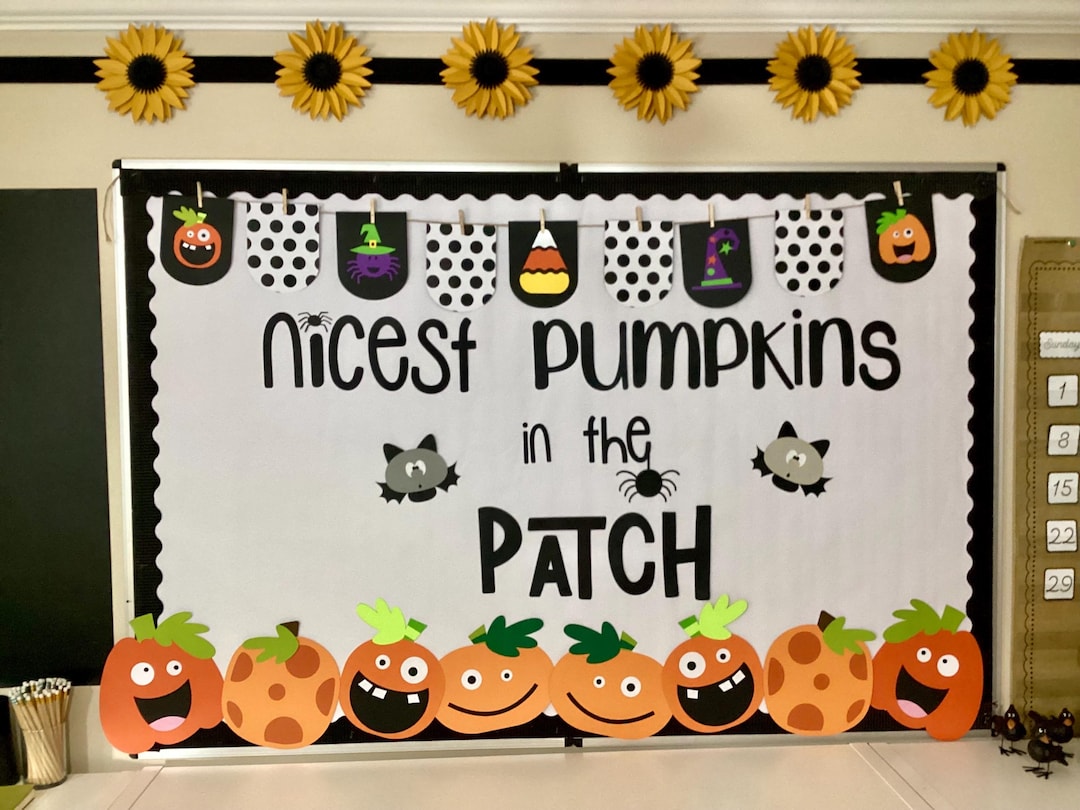 Nicest Pumpkins in the Patch October Bulletin Board Kit; Halloween ...