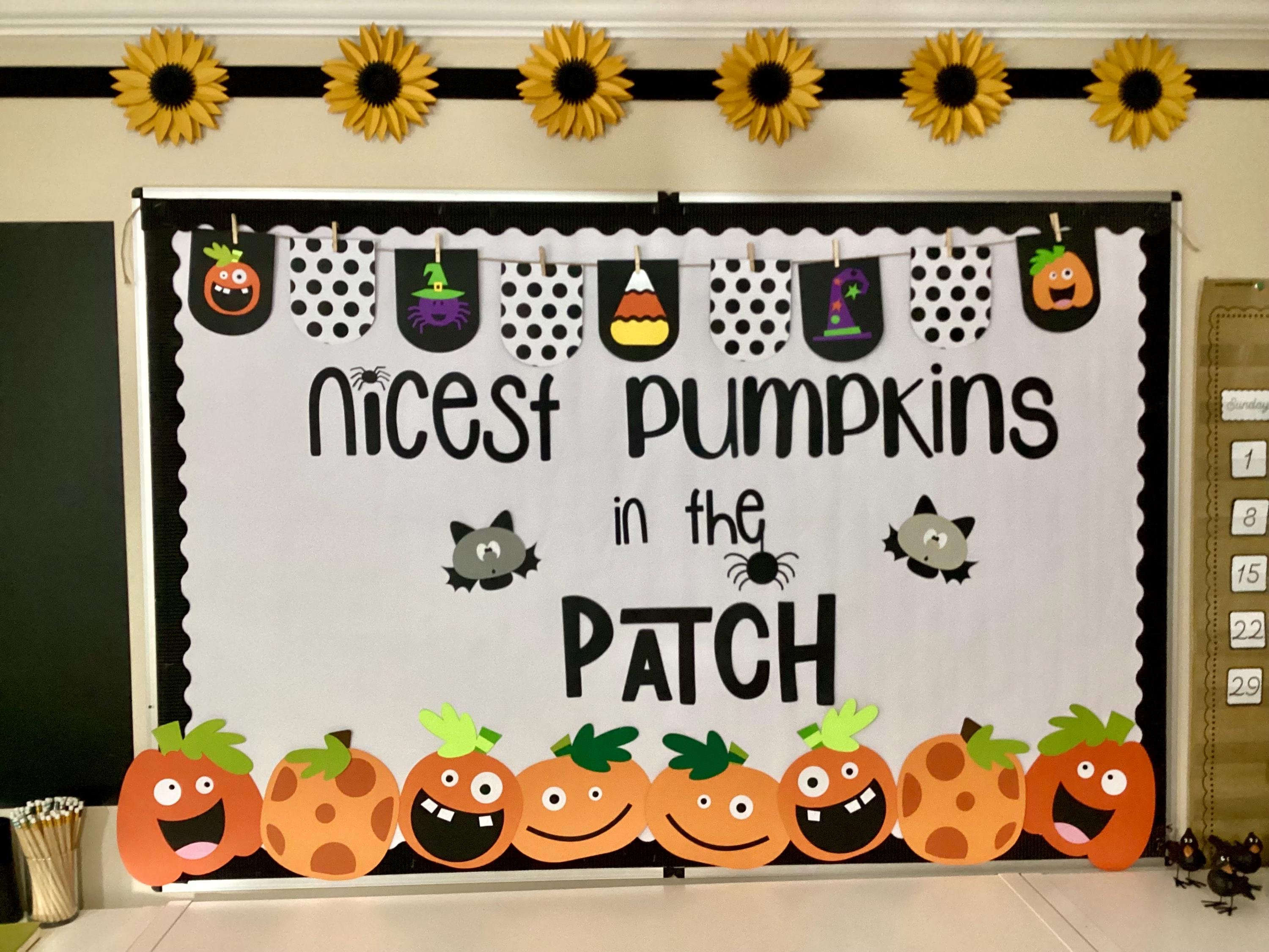 Nicest Pumpkins in the Patch October Bulletin Board Kit Halloween ...