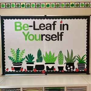 Be-leaf in Yourself, Plant Theme, Botanical Board, Pre-made, Succulent ...