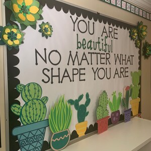 Cactus Themed Bulletin Board, Classroom Decor, Bulletin Boards, Pre ...