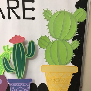 Cactus Themed Bulletin Board, Classroom Decor, Bulletin Boards, Pre ...