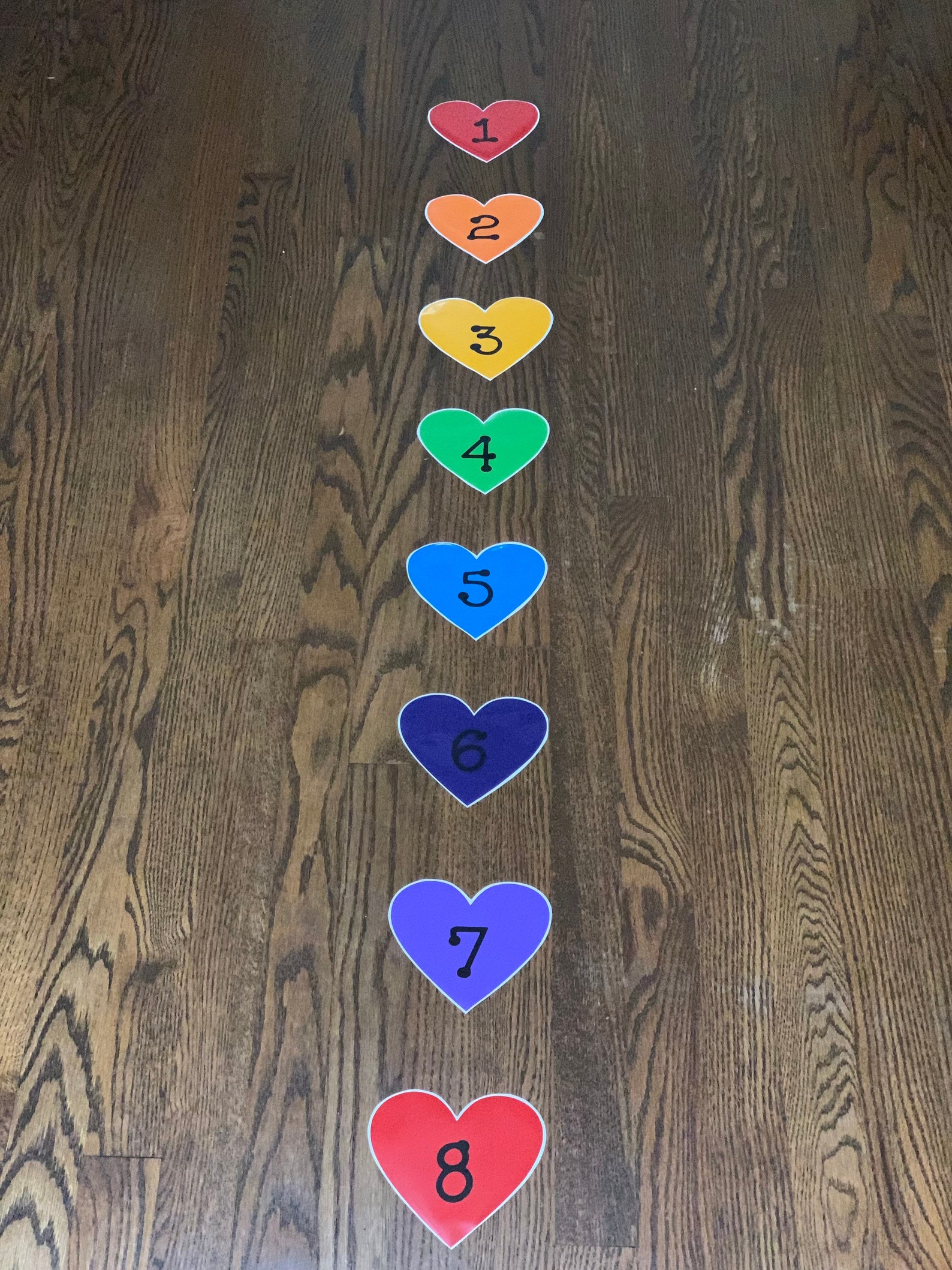 Rainbow Line up Decals, Floor Decals, Social Distancing Decals, School ...