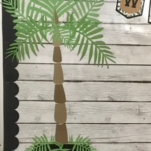 Palm Tree Bulletin Board, Plant Themed, Coffee House, School Bulletin ...