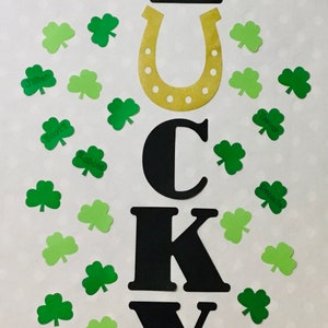 Saint Patrick's Day LUCKY Door Decor, Pre-made Bulletin Board Kit ...