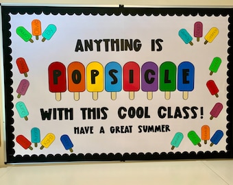 Popsicle Theme Bulletin Board and Door Kit- Anything is Popsicle With ...