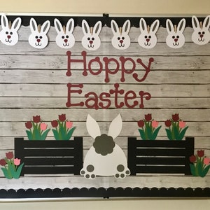 Easter Bunny Bulletin Board, Spring, Easter, Pre Made, Welcome Spring ...