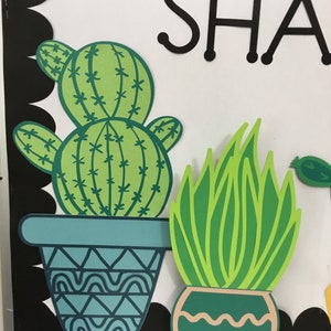 Cactus Themed Bulletin Board, Classroom Decor, Bulletin Boards, Pre ...