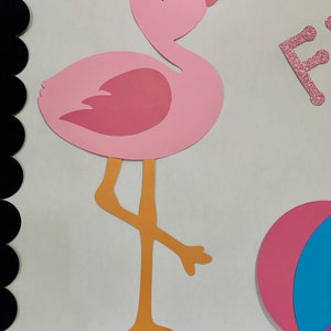 Flamingo Theme, Tropical, Pre-made, End of the Year, Bulletin Board Kit ...