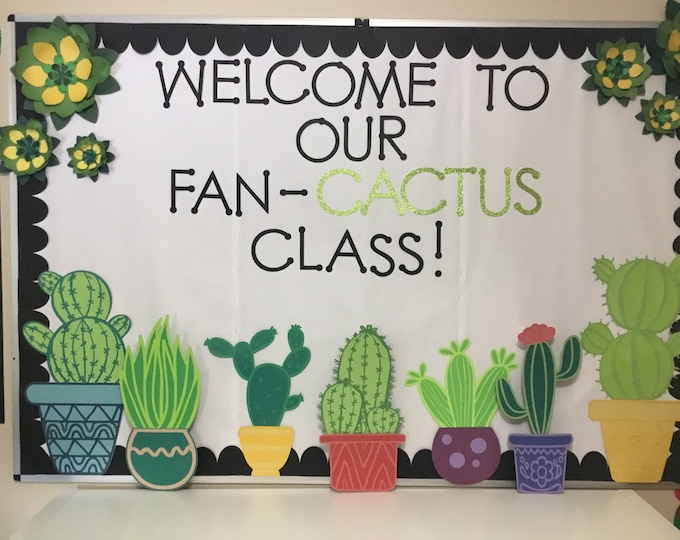 Cactus Themed Bulletin Board, Classroom Decor, Bulletin Boards, Pre ...