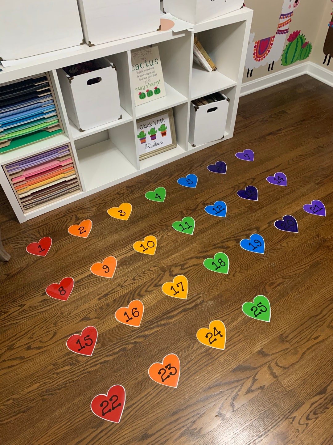 Rainbow Line up Decals, Floor Decals, Social Distancing Decals, School ...