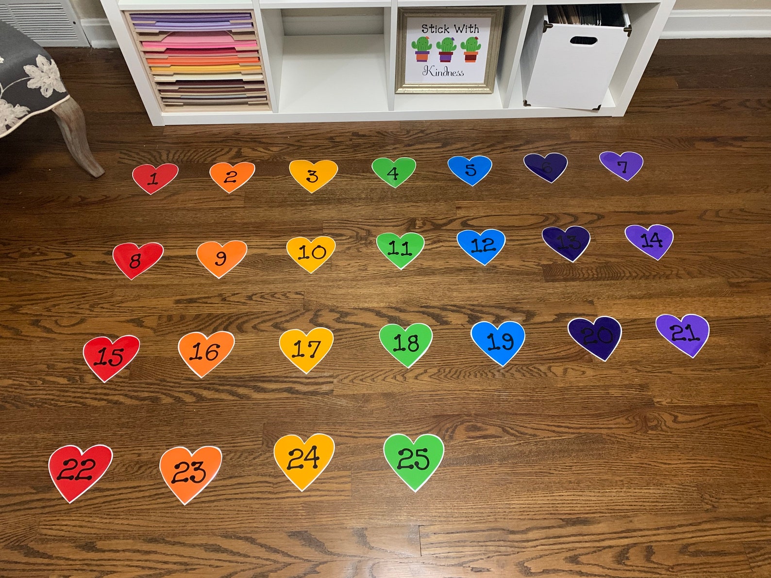Rainbow Line up Decals, Floor Decals, Social Distancing Decals, School ...