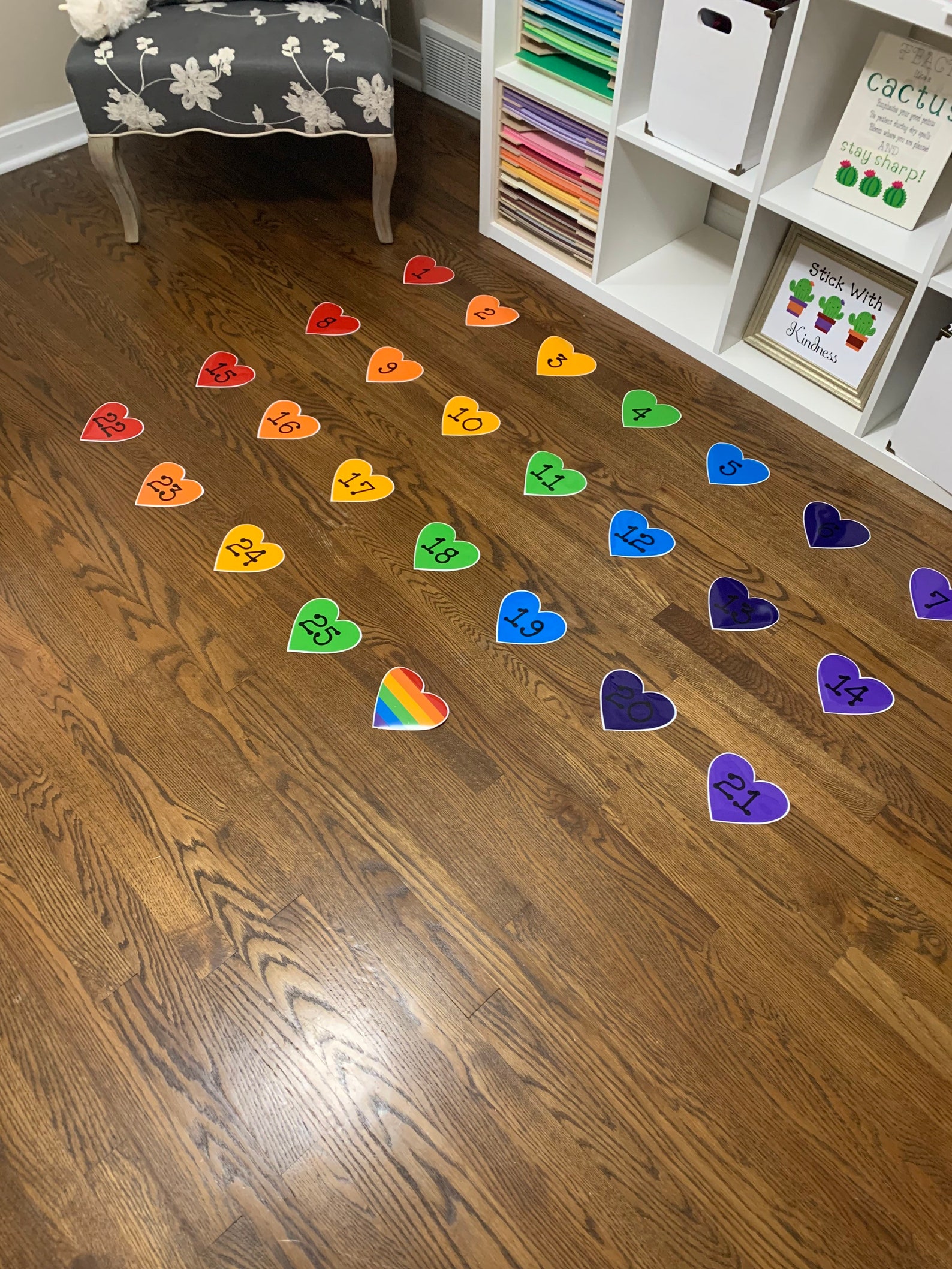 Rainbow Line up Decals, Floor Decals, Social Distancing Decals, School ...