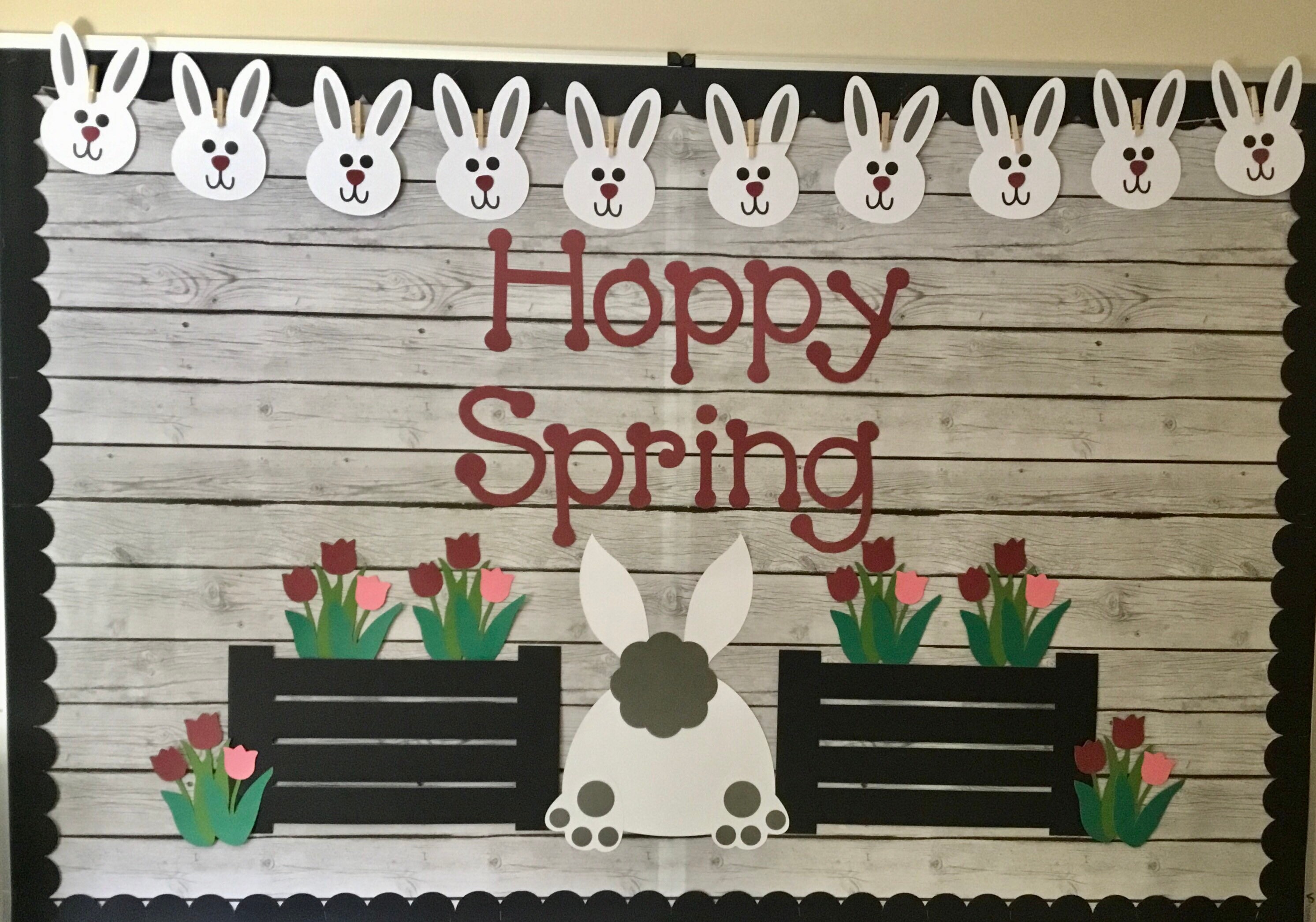 Easter Bunny Bulletin Board Spring Easter Pre Made Welcome - Etsy