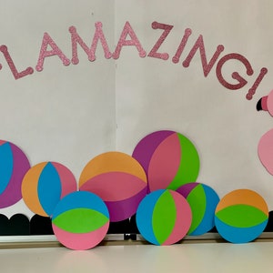 Flamingo Theme, Tropical, Pre-made, End of the Year, Bulletin Board Kit ...
