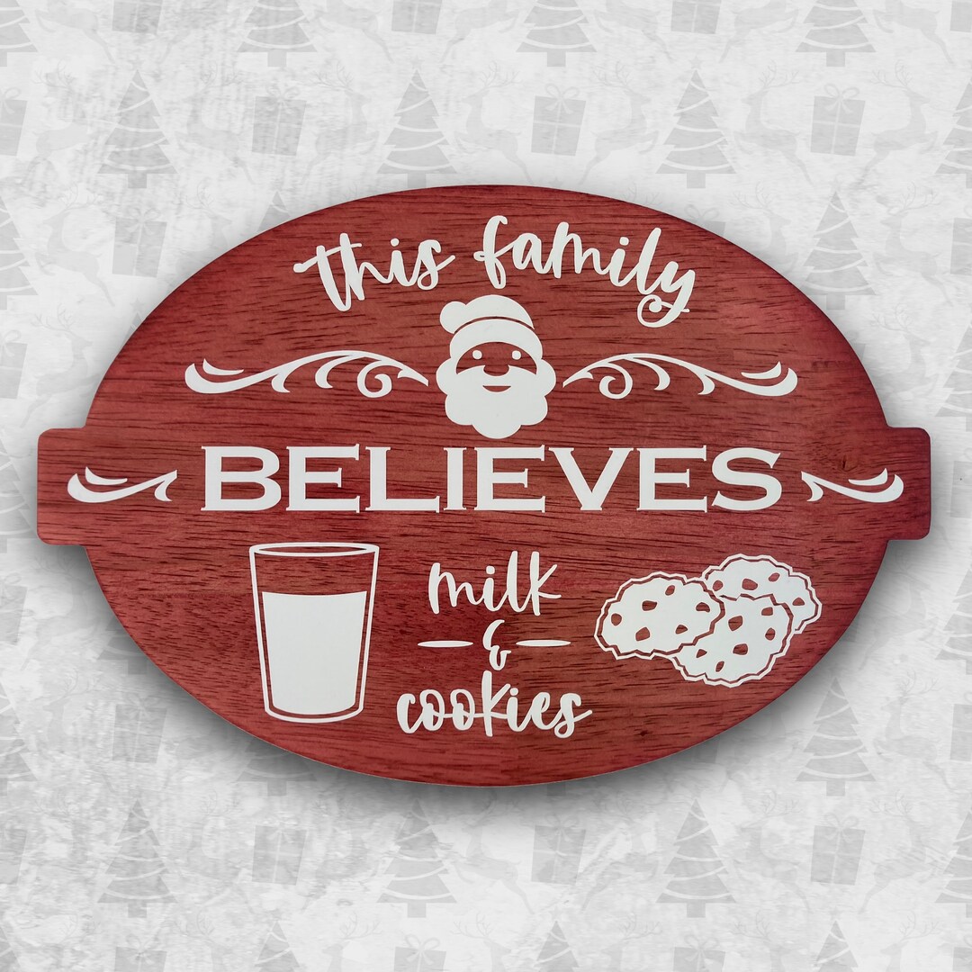 Santa Milk and Cookie Sign and Platter Christmas Decor Holiday ...