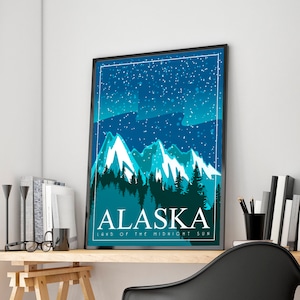 ALASKA Travel Print , ALASKA Poster - Etsy