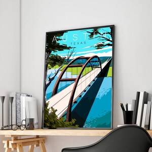 Austin Travel Poster Texas Print - Etsy
