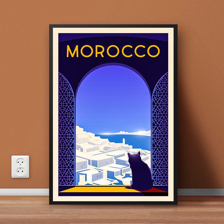 Morocco Travel Print Morocco Poster - Etsy