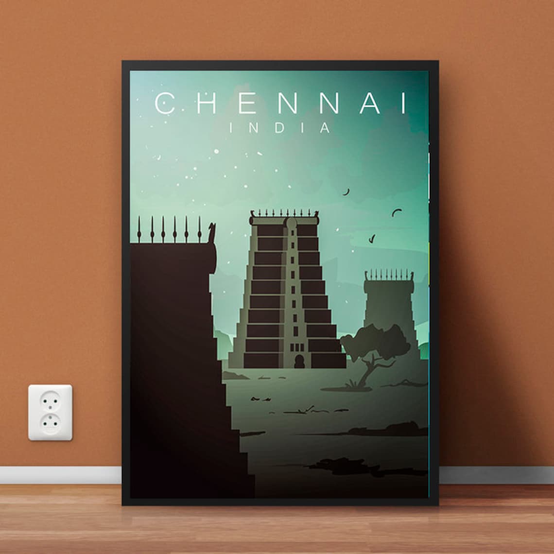 Chennai Travel Poster India Print - Etsy