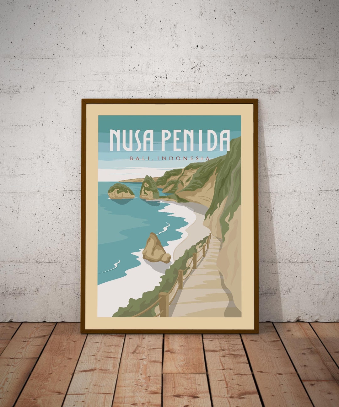 Nusa Penida Travel Poster , Indonesia Print , Bali Wall Art - Etsy