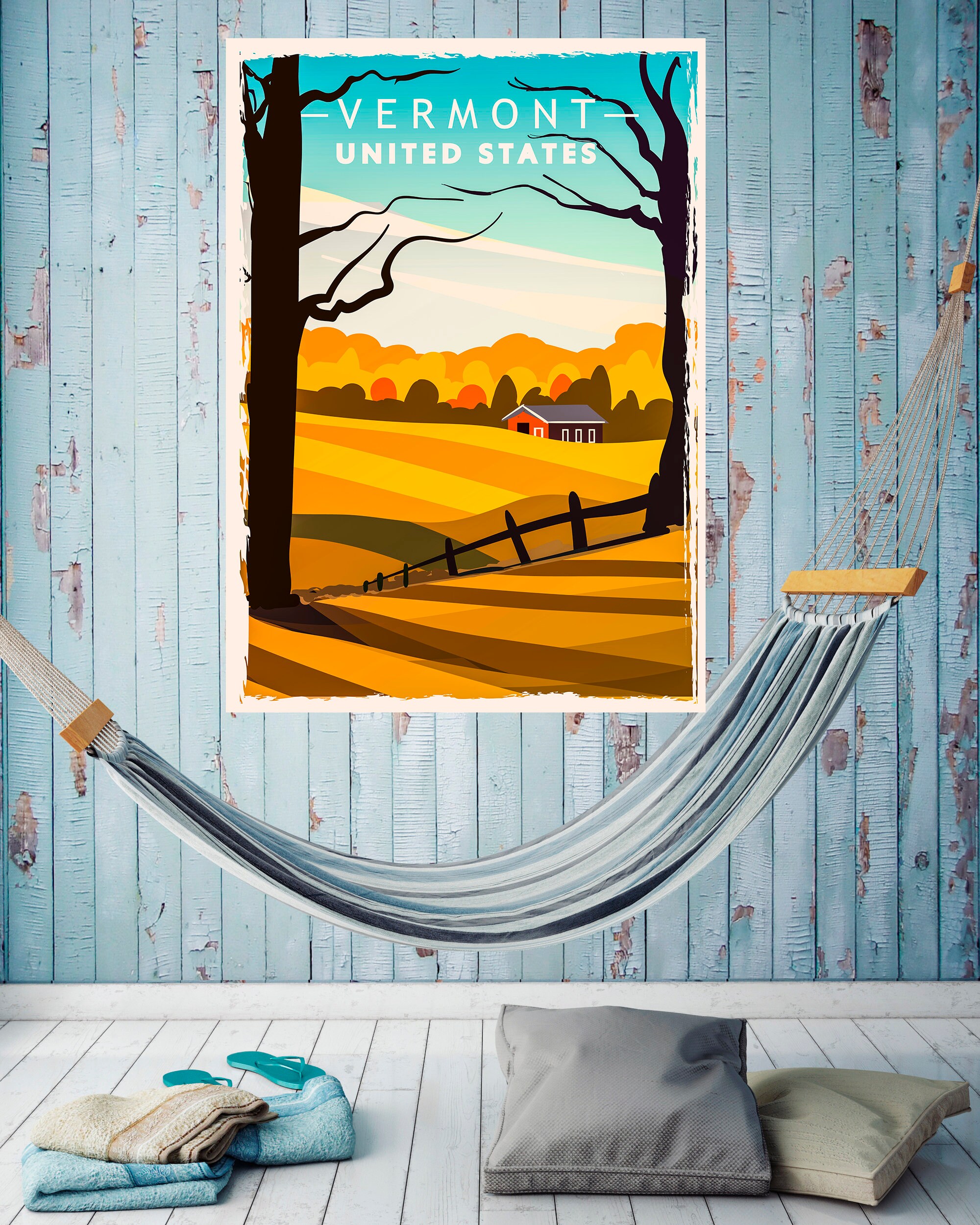 Vermont Travel Poster , Vermont Print - Etsy