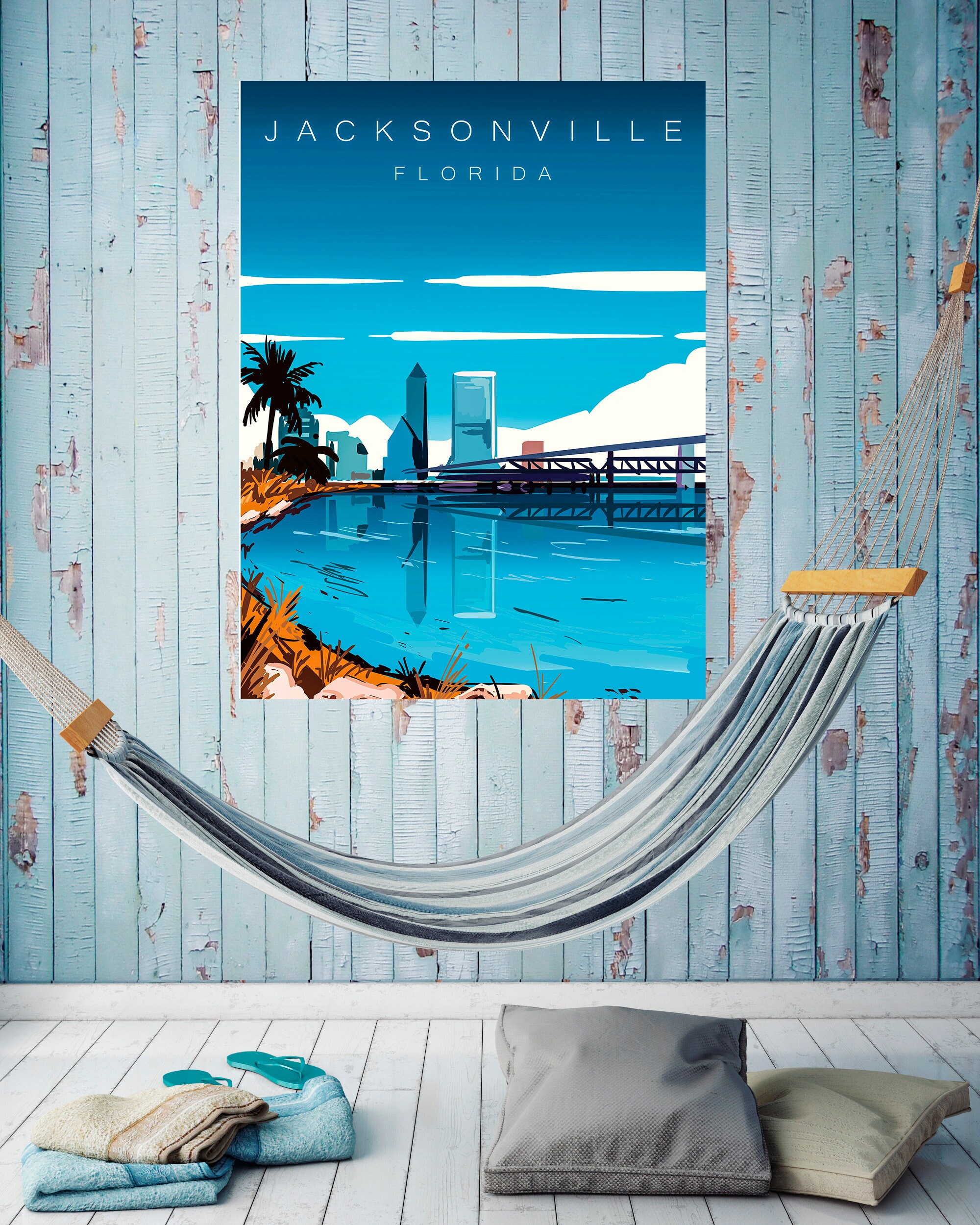 Jacksonville Travel Poster Print - Etsy