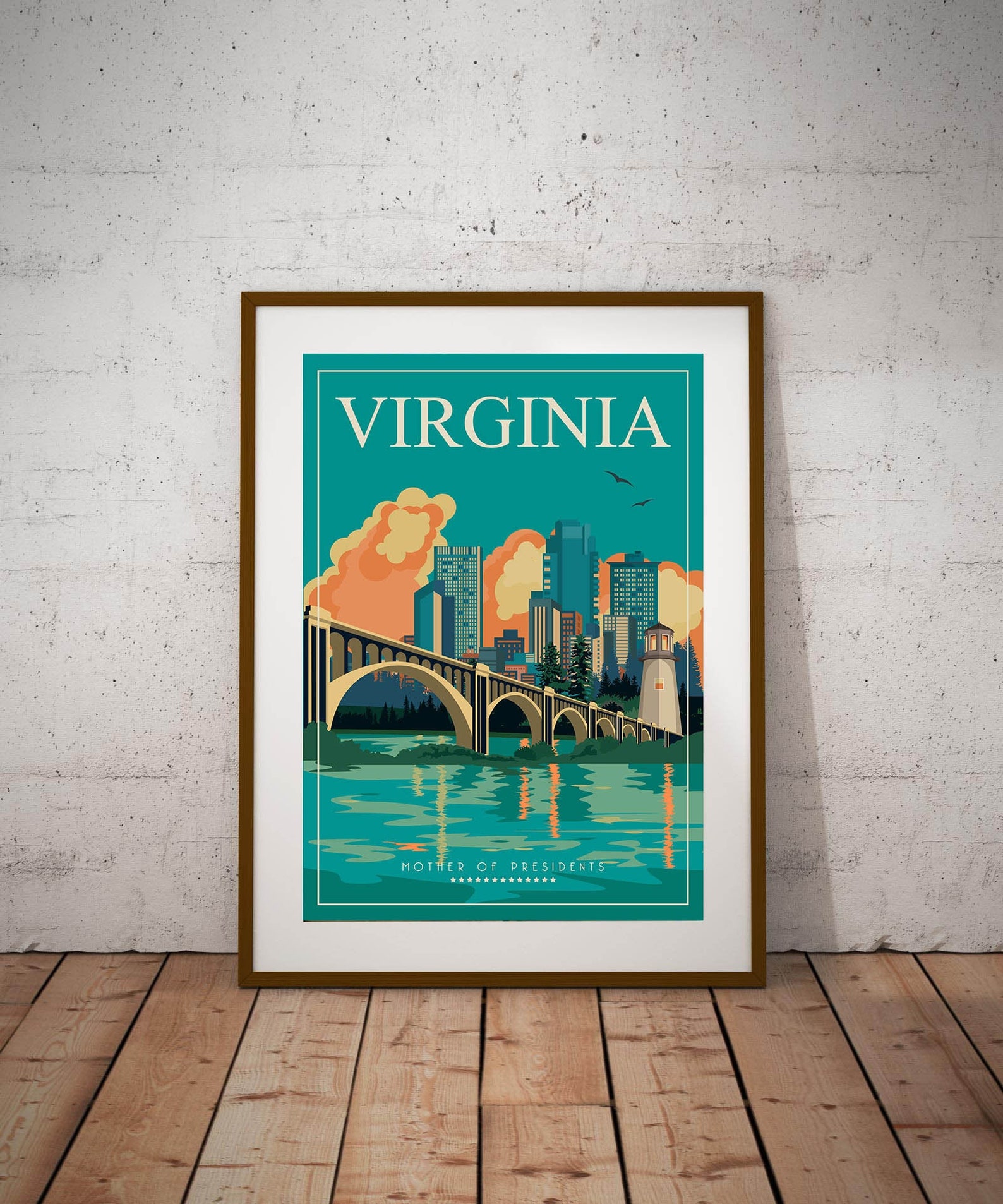 Virginia Travel Poster , Virginia Print - Etsy UK