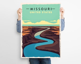 Lake of the Ozarks Travel Print Missouri Travel Poster - Etsy
