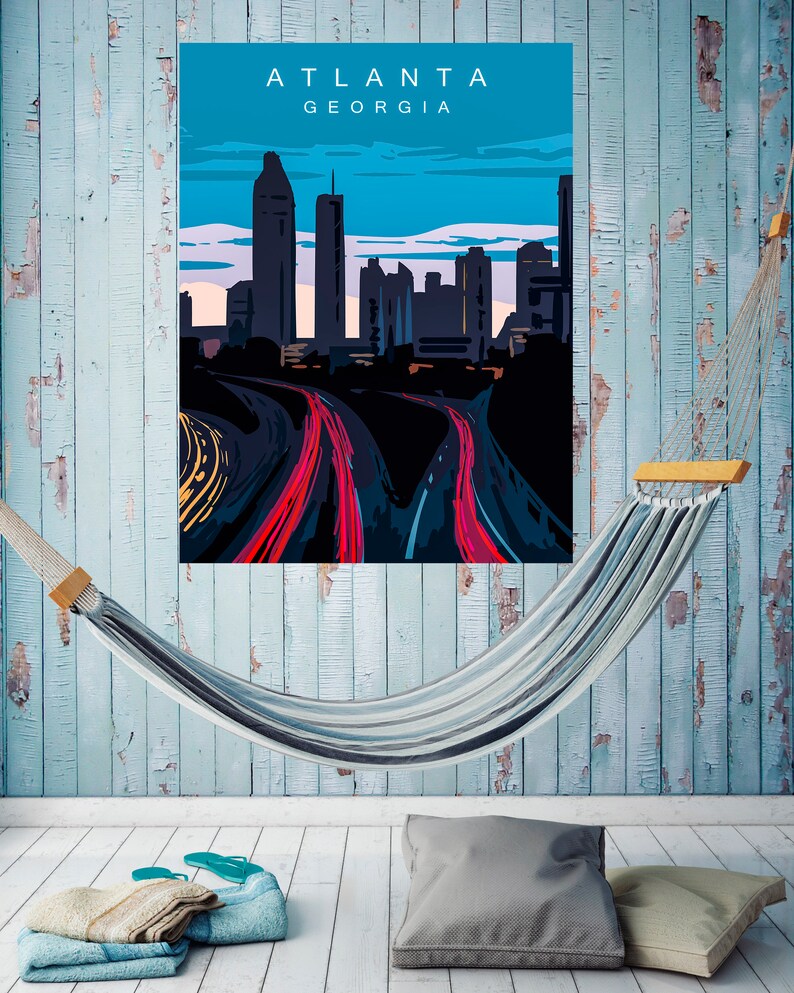 Atlanta Travel Poster Georgia Print - Etsy