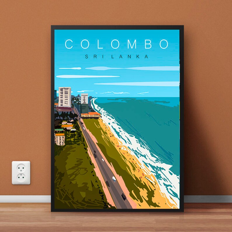 Colombo Travel Poster , Sri Lanka Print - Etsy