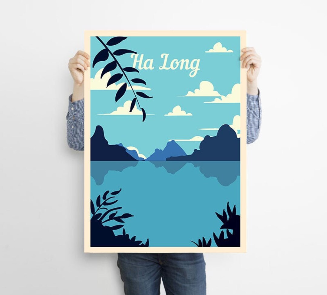 Ha Long Travel Poster, Vietnam Print - Etsy Österreich