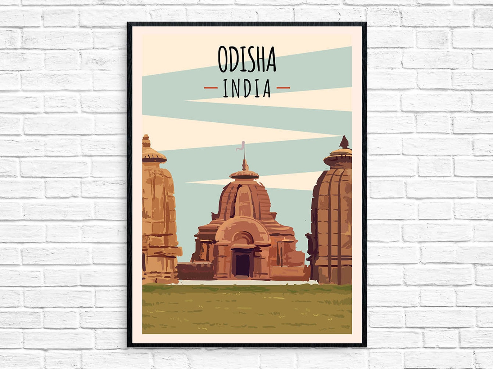 Odisha Travel Poster India Print - Etsy