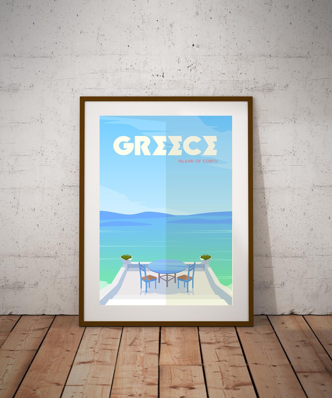 Corfu Travel Poster , Greece Print - Etsy