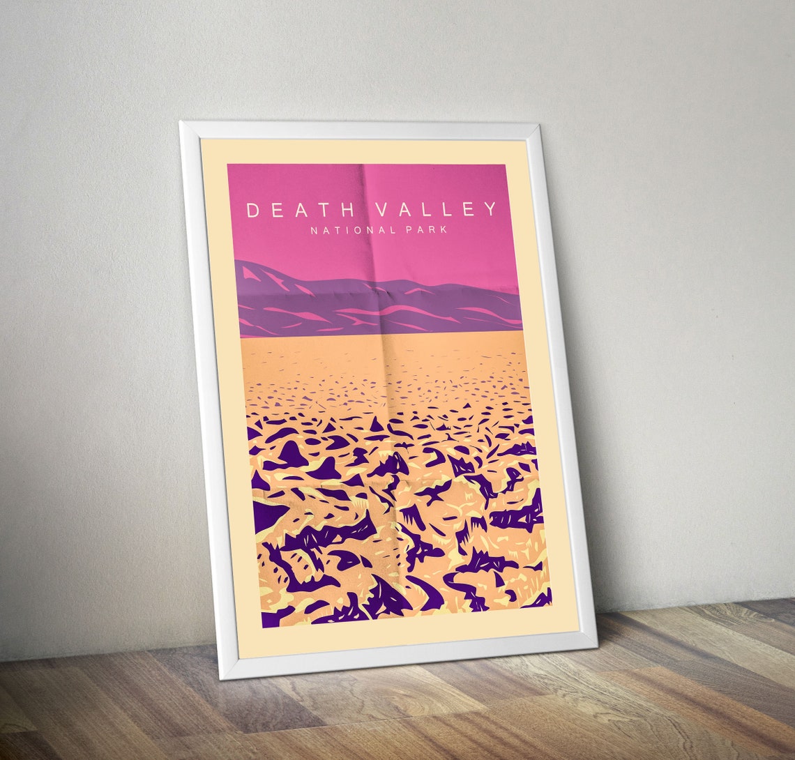Death Valley National Park Travel Print Poster Death Valley | Etsy