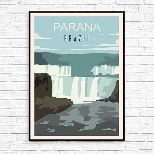 Brazil Print: Vintage South American Travel Poster - Etsy