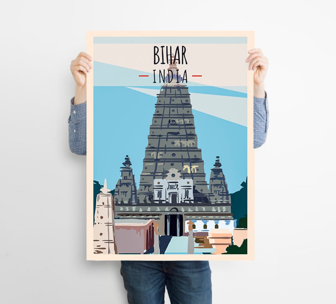 Bihar Travel Print , póster de la india - Etsy España